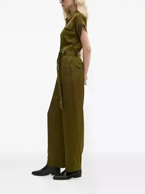 Dkny Belted Collared Jumpsuit