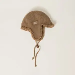 Miu Miu Wool, Cashmere, And Shearling Trapper Hat - Camel Brown