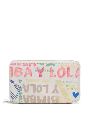 Bimba Y Lola Logo-print Zip-around Wallet - Neutrals