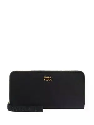 Bimba Y Lola Zip-around Strap-detail Wallet - Black
