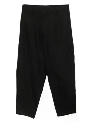 Y’s Black Wash Bottoms For Men