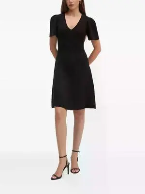 Dkny Short Sleeve V-neck Mini Dress