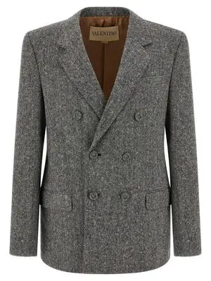 Men's Gray Tweed Blazers