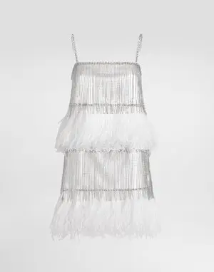 Dolce & Gabbana Satin Fringe Dress