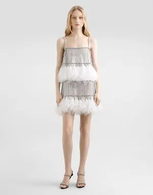 Dolce & Gabbana Satin Fringe Dress