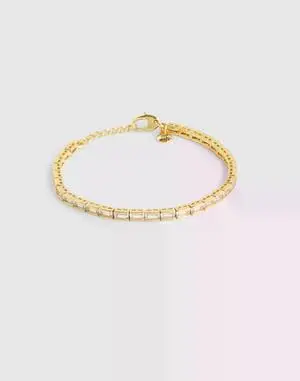 Madewell Tennis Bracelet With Cubic Zirconia - Pale Gold