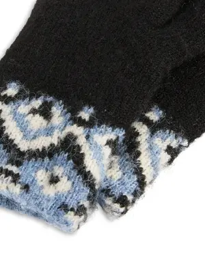 Aqua Rd Style Fairisle Knit Gloves