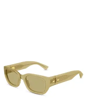 Bottega Veneta Rectangular Sunglasses, 51mm - Yellow