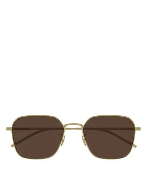 Bottega Veneta Square Sunglasses, 55mm - Bronze