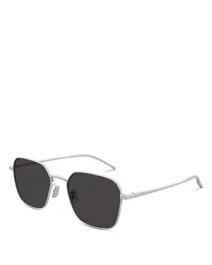 Bottega Veneta 55mm Square Sunglasses - Silver