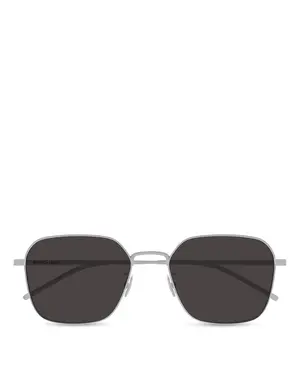 Bottega Veneta 55mm Square Sunglasses - Silver