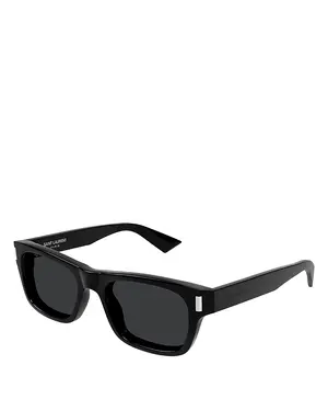 Saint Laurent Rectangular Sunglasses, 53mm - Black