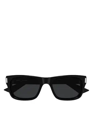 Saint Laurent Rectangular Sunglasses, 53mm - Black