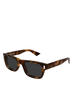 Saint Laurent Rectangular Sunglasses, 53mm - Avana