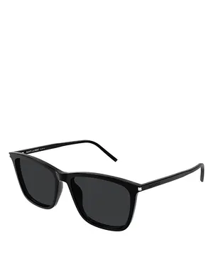 Saint Laurent Rectangular Sunglasses, 56mm - Black