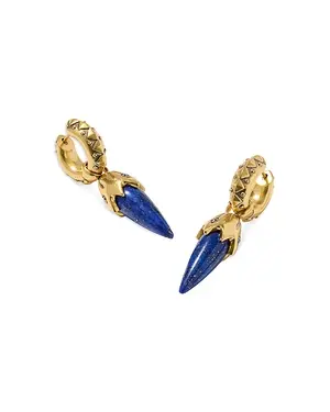 Kendra Scott Catherine Huggie Earrings - Blue/gold