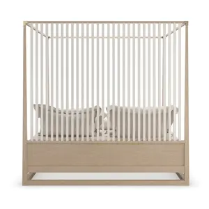 CARACOLE Pinstripe Canopy King Bed