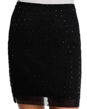 Steve Madden Keily Studded Mini Skirt - Black