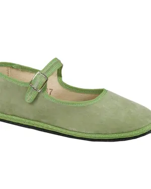 VIBI VENEZIA Mary Jane Flats - Sage Green