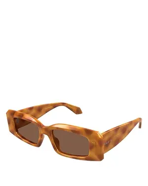 Alaïa Rectangular Sunglasses, 53mm - Avana