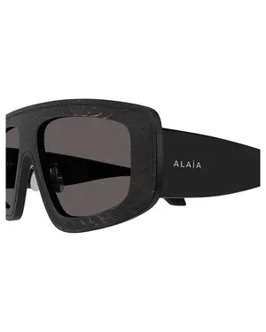 Alaïa Mask Sunglasses, 99mm - Black