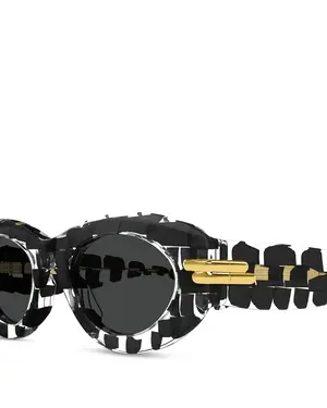 Bottega Veneta Oval Sunglasses, 51mm