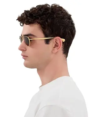 Bottega Veneta Pilot Sunglasses, 56mm