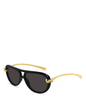Bottega Veneta Pilot Sunglasses - Black