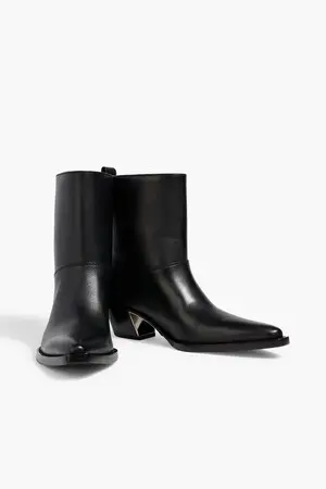 3.1 Phillip Lim Downtown Leather Ankle Boots - Black