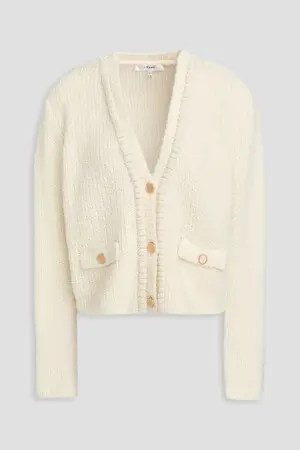 FRAME Bouclé-knit Wool-blend Cardigan