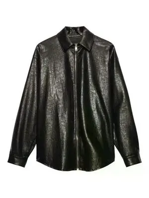 MSGM Zip-up Collared Coat - Black