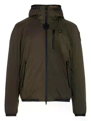 BLAUER. Hooded Zip-up Jacket - Green