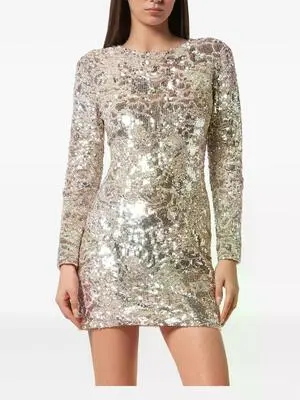 Philipp Plein Crystal Skull Mini Dress