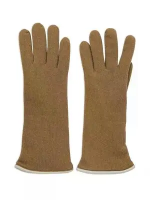 RESTELLI Knitted Gloves - Brown