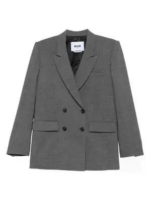 MSGM Virgin Wool-blend Double-breasted Blazer