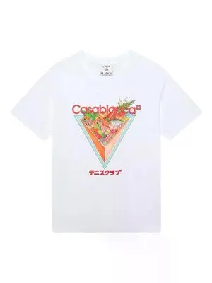 Casablanca Graphic Print Round-neck T-shirt - White