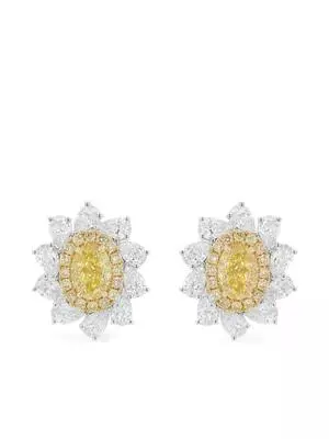 HYT JEWELRY 18k Gold Diamond Earrings - White