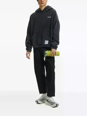 Satisfy Logo-detail Hooded Sweatshirt - Grey