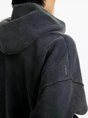 Satisfy Logo-detail Hooded Sweatshirt - Grey