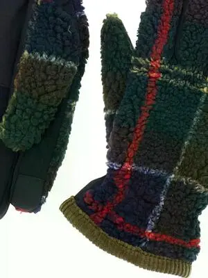 Barbour Tartan-pattern Fleece Gloves - Black