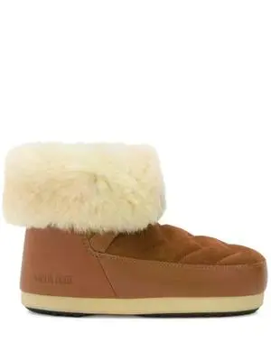 Moon Boot Evx Quilted Shearling Boots - Brown
