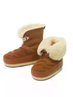 Moon Boot Evx Quilted Shearling Boots - Brown