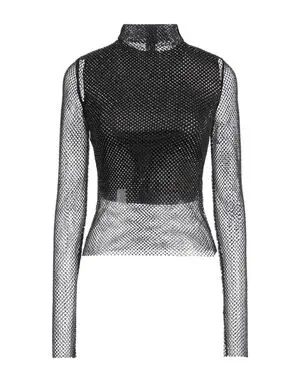 Sportmax Top With Appliqués And Crystals - Black