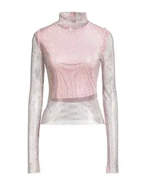 Sportmax Top With Appliqués And Crystals Pink