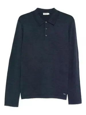 Simkhai Buttoned Long-sleeve Polo Shirt - Blue