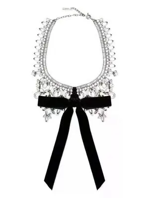 Ermanno Scervino Bow-embellished Necklace - Silver