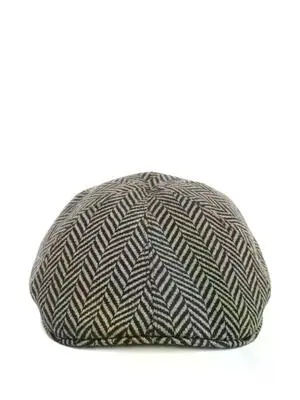 Tagliatore Herringbone Pattern Beret - Neutrals