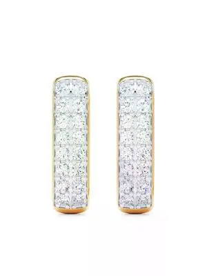 LOEV 14k Yellow Allday Elongated Diamond Huggie Earrings - Gold
