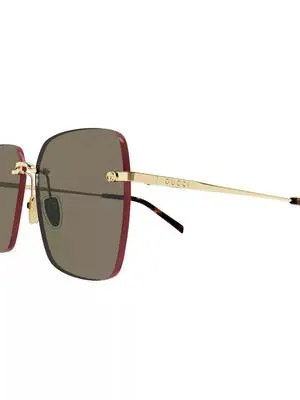 Gucci Gg1955sa Square-frame Sunglasses - Gold