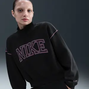 Nike Sportswear Phoenix Fleece Mock-neck Sweatshirt - Black
